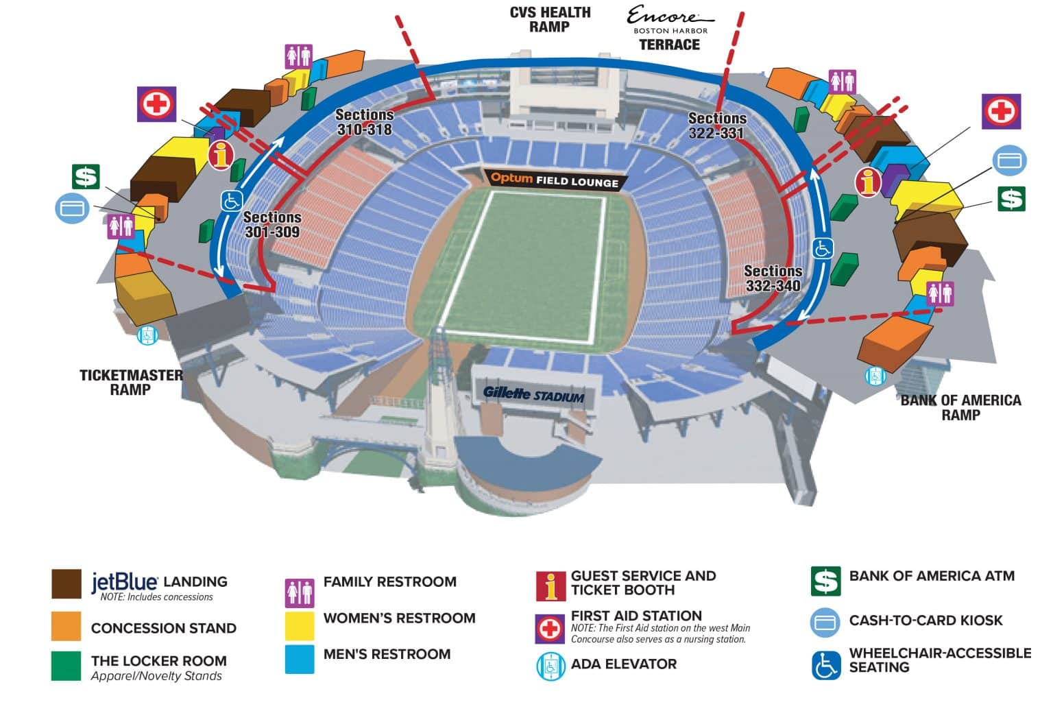 Best seats Gillette Stadium for New England Patriots and concerts