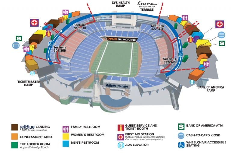Best seats Gillette Stadium for New England Patriots and concerts