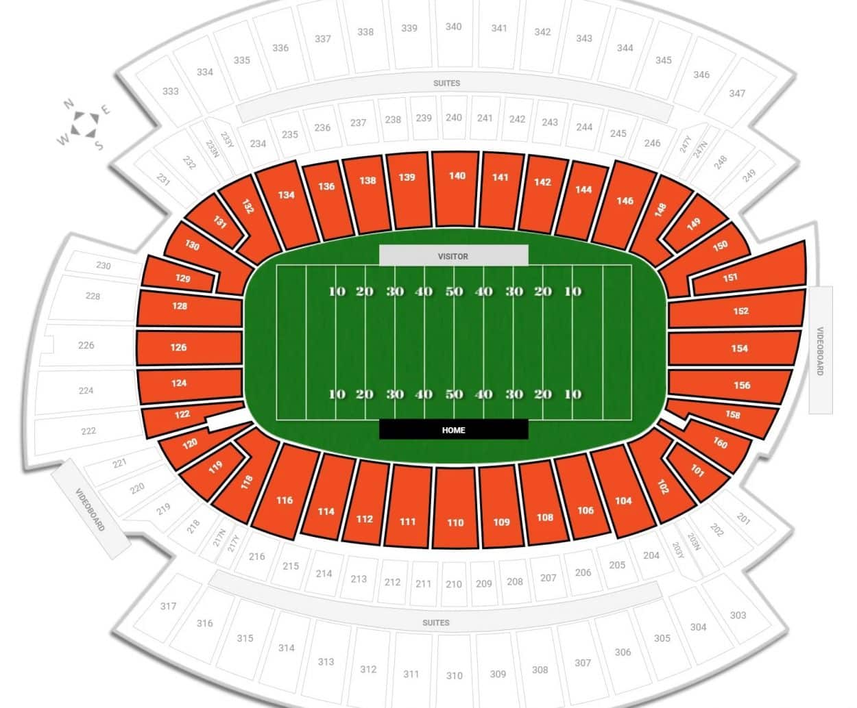 Best seats at the Paycor (Paul Brown) stadium for NFL & Concerts