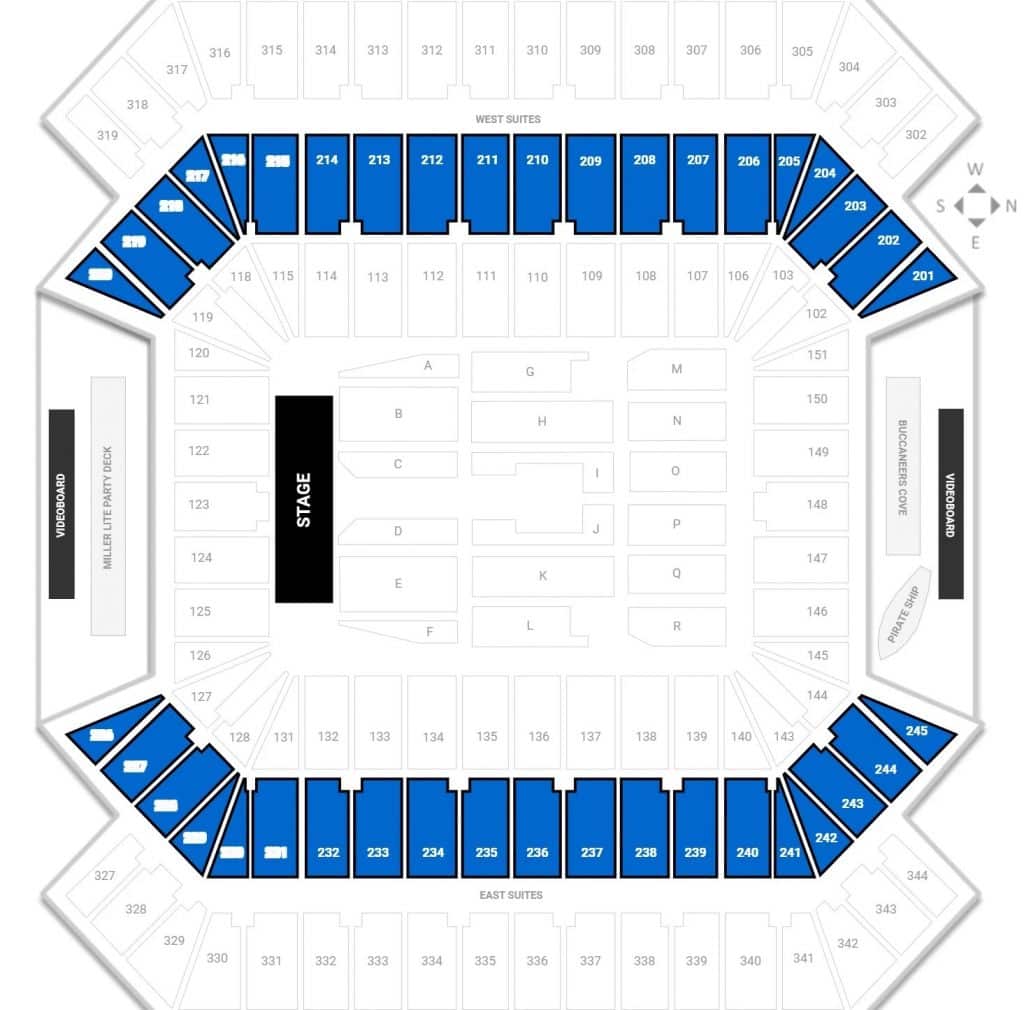 Best seats at the Raymond James Stadium for sports and concerts