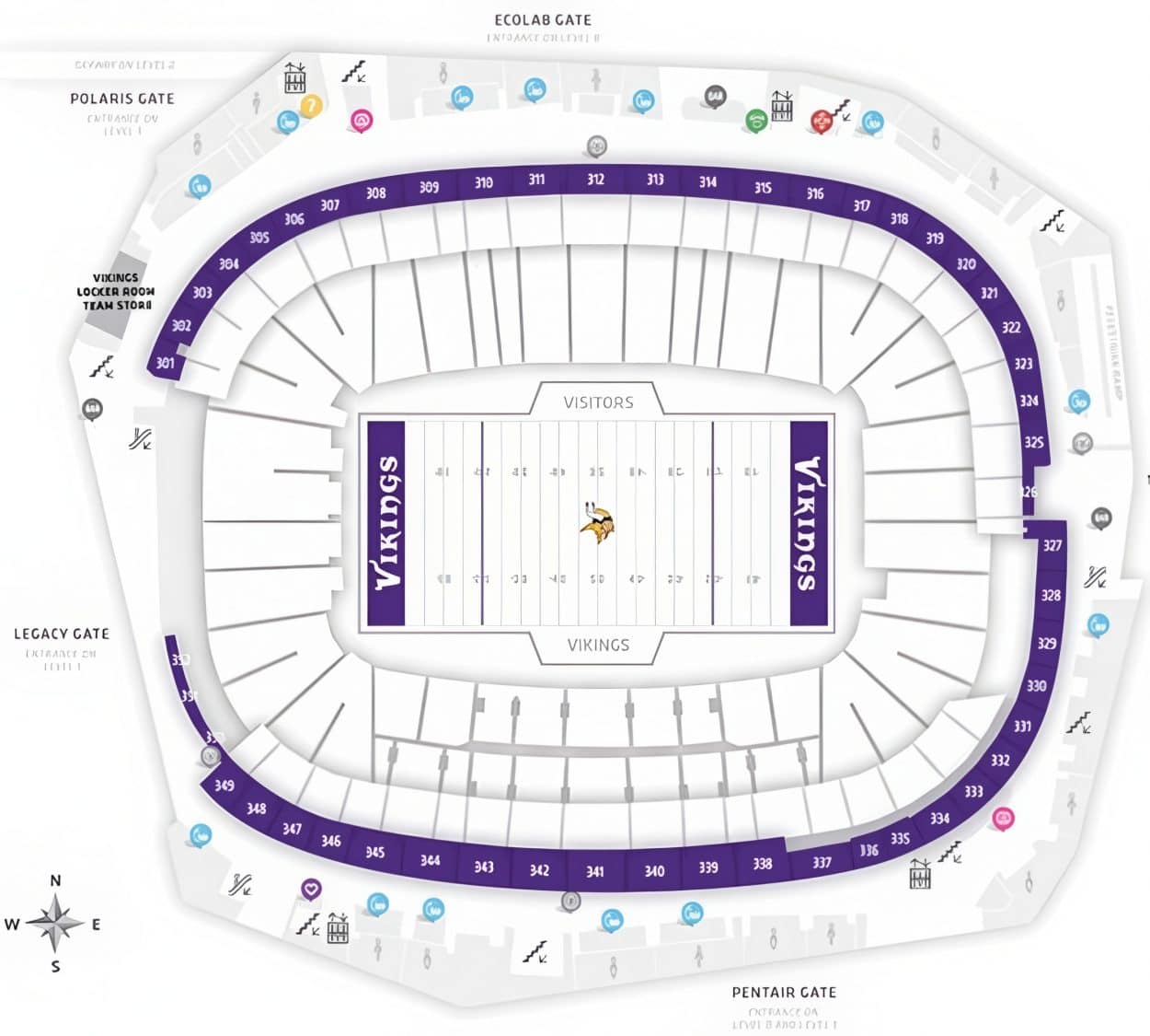 Best seats at the US Bank Stadium for Vikings games and concerts