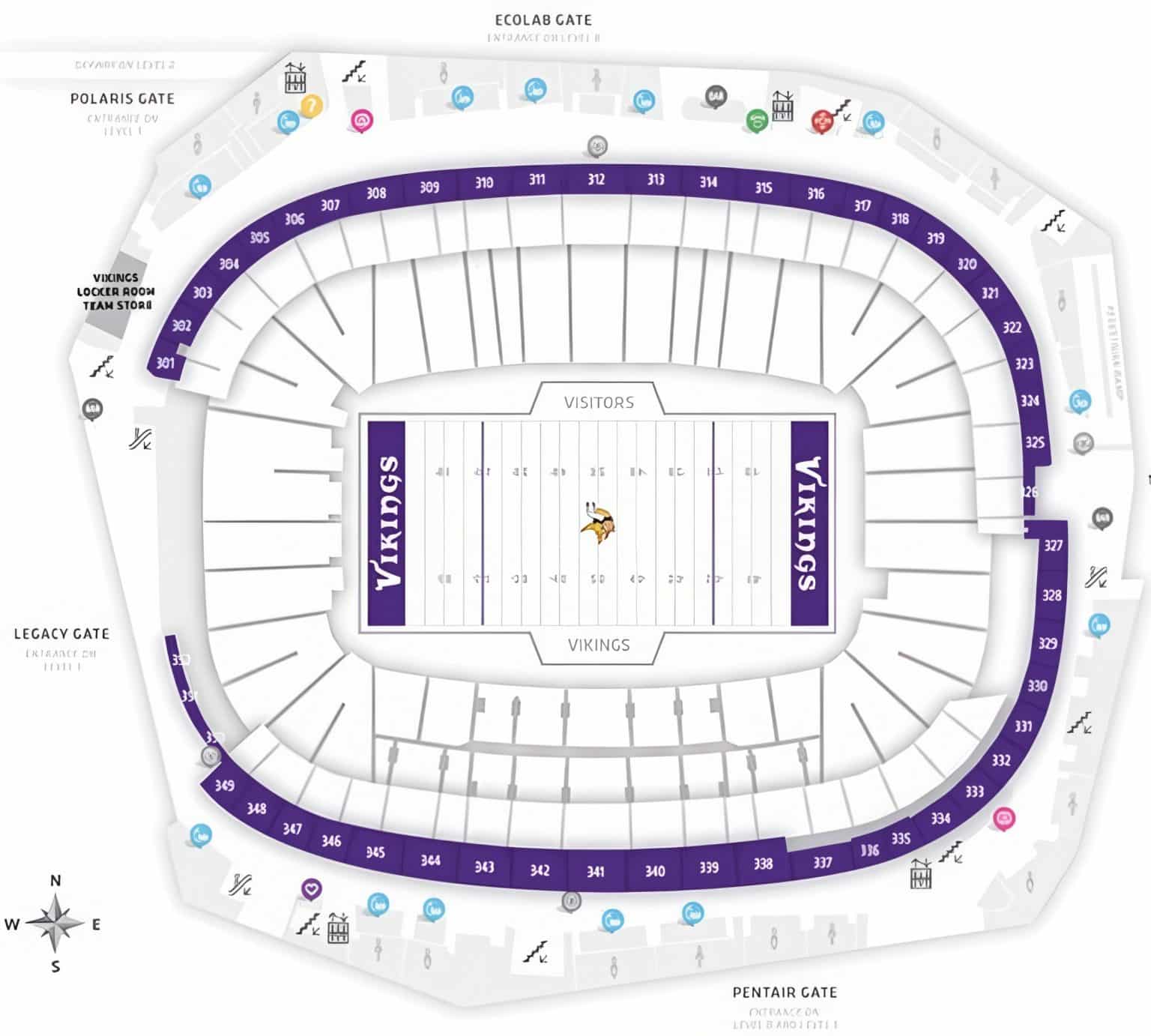 Best seats at the US Bank Stadium for Vikings games and concerts