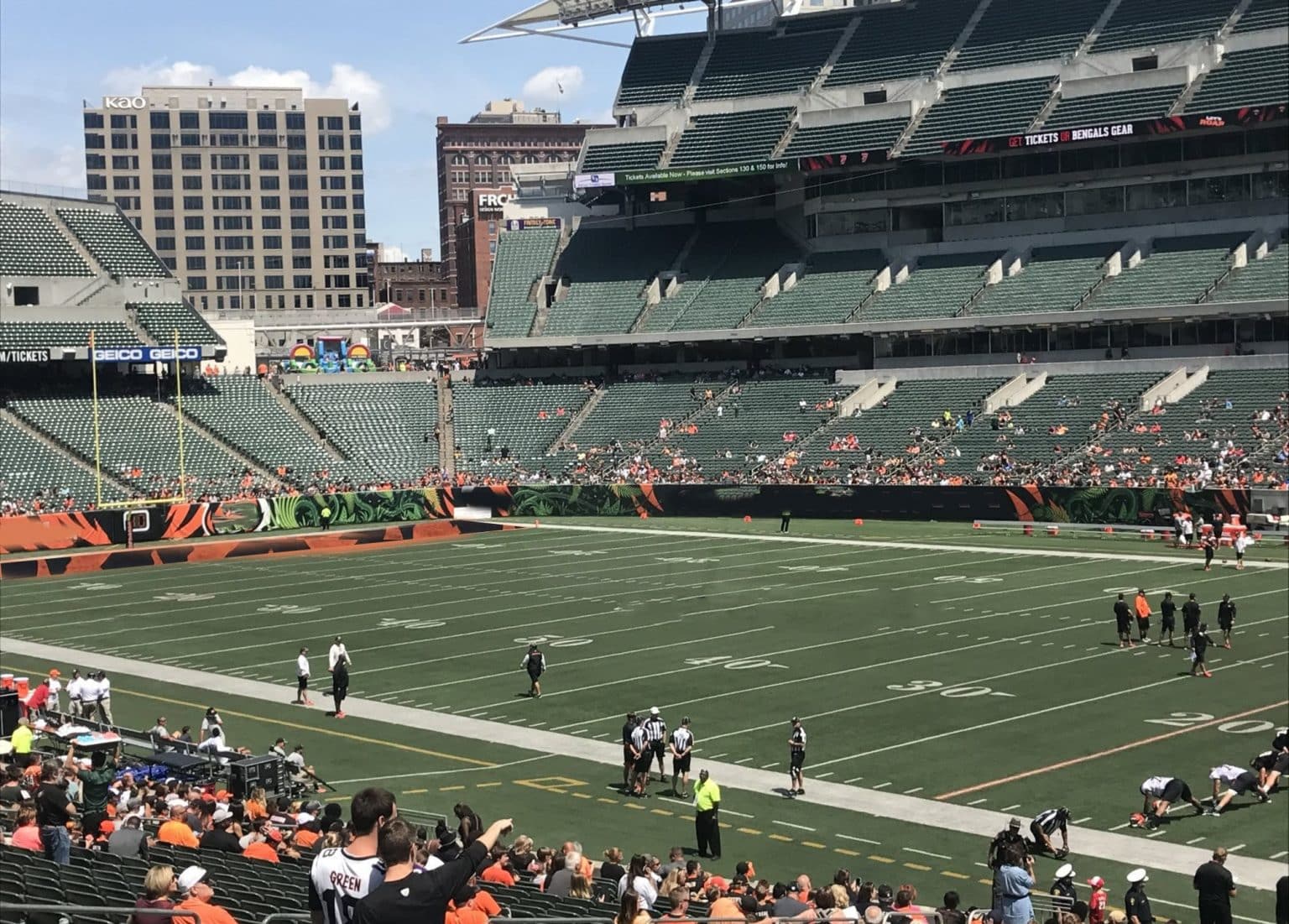 Best seats at the Paycor (Paul Brown) stadium for NFL & Concerts