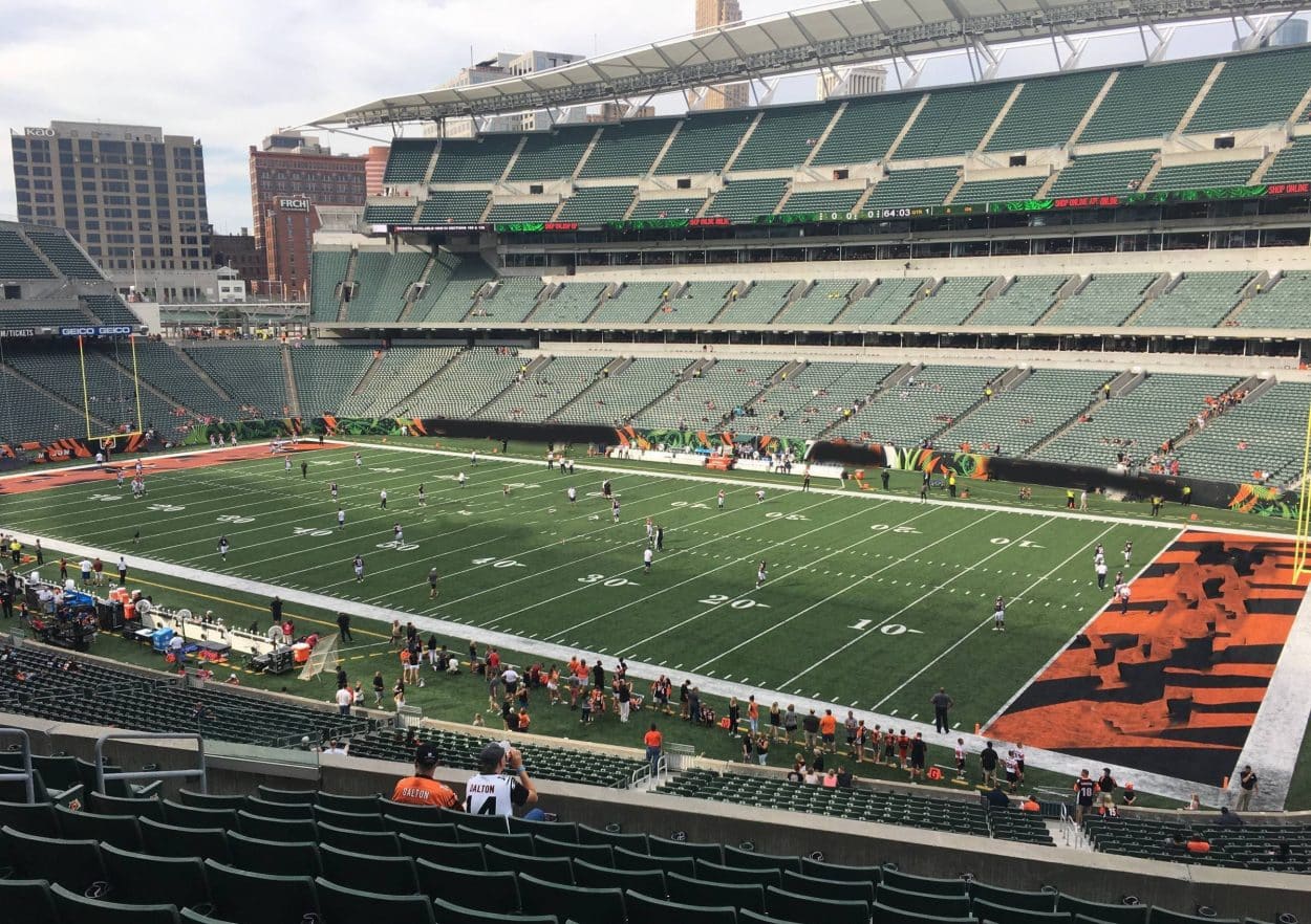 Best seats at the Paycor (Paul Brown) stadium for NFL & Concerts