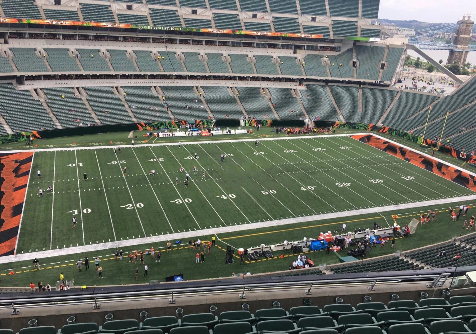 Best seats at the Paycor (Paul Brown) stadium for NFL & Concerts