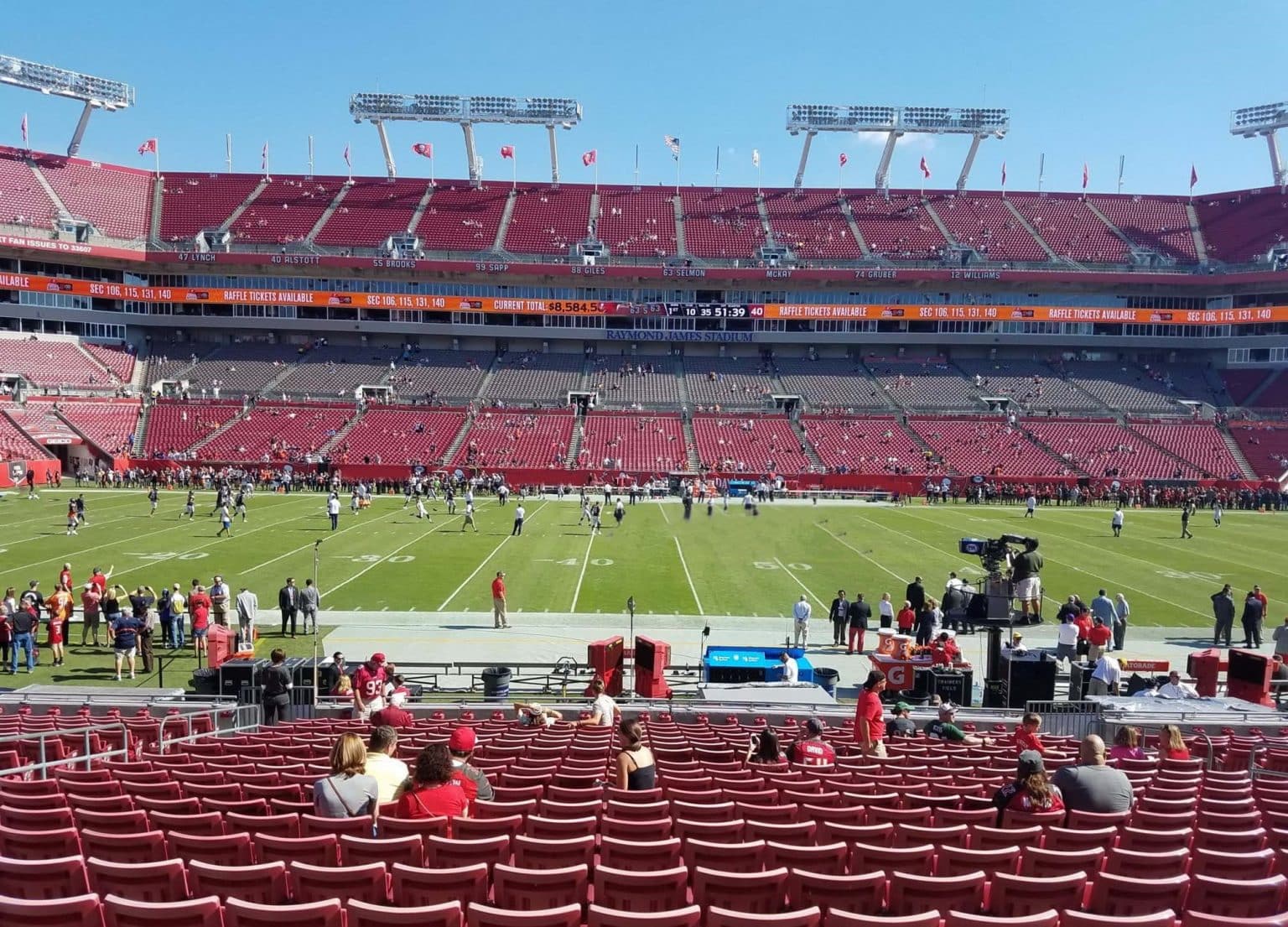 Best seats at the Raymond James Stadium for sports and concerts